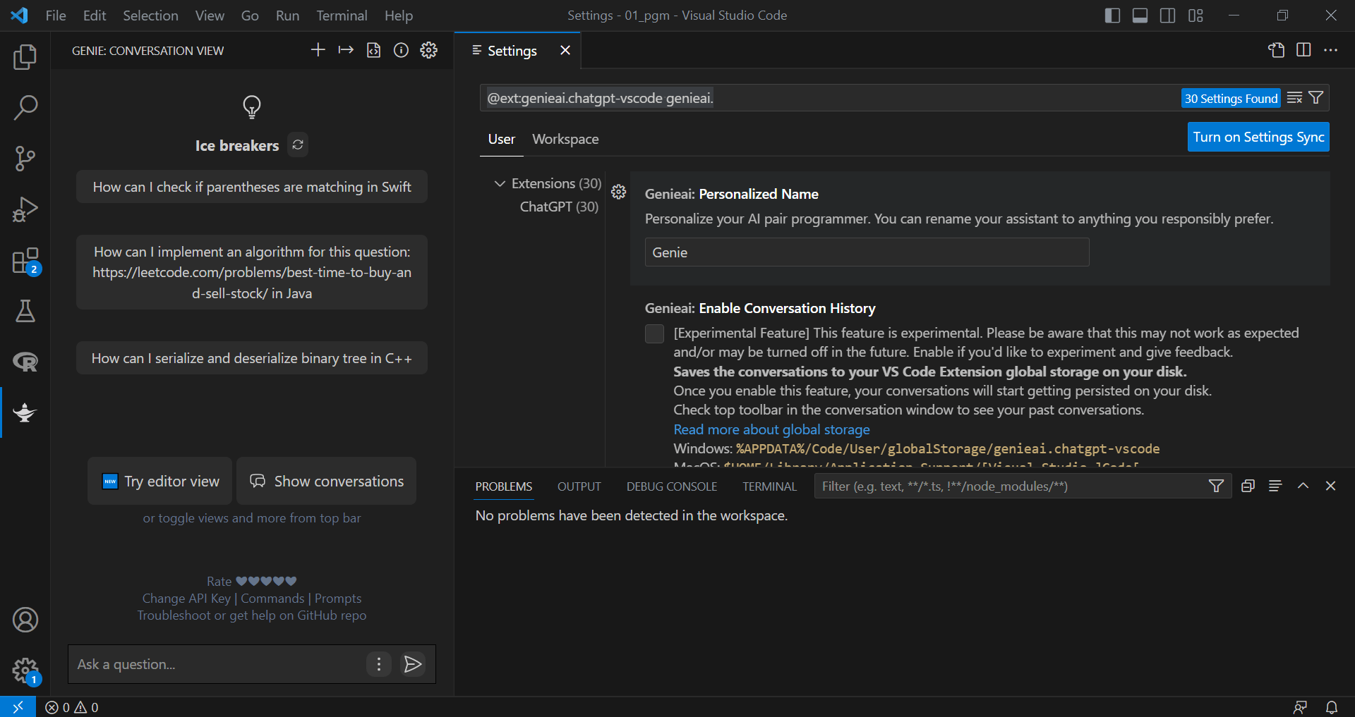 Visual Studio CodeでChatGPT支援型コーディング（拡張機能ChatGPT – Genie AI） - 地理ラボ データ分析