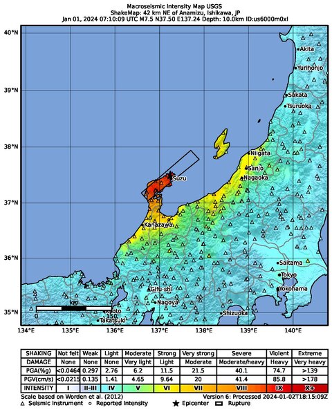地震の被災状況とハザードマップ（令和6年能登半島地震） - 地理ラボ